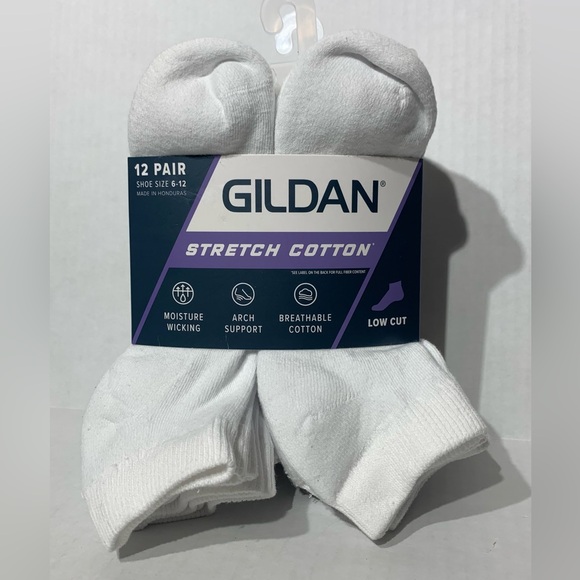 Gildan | Underwear & Socks | New Mens Gildan 2 Pair Low Cut Socks Shoe ...